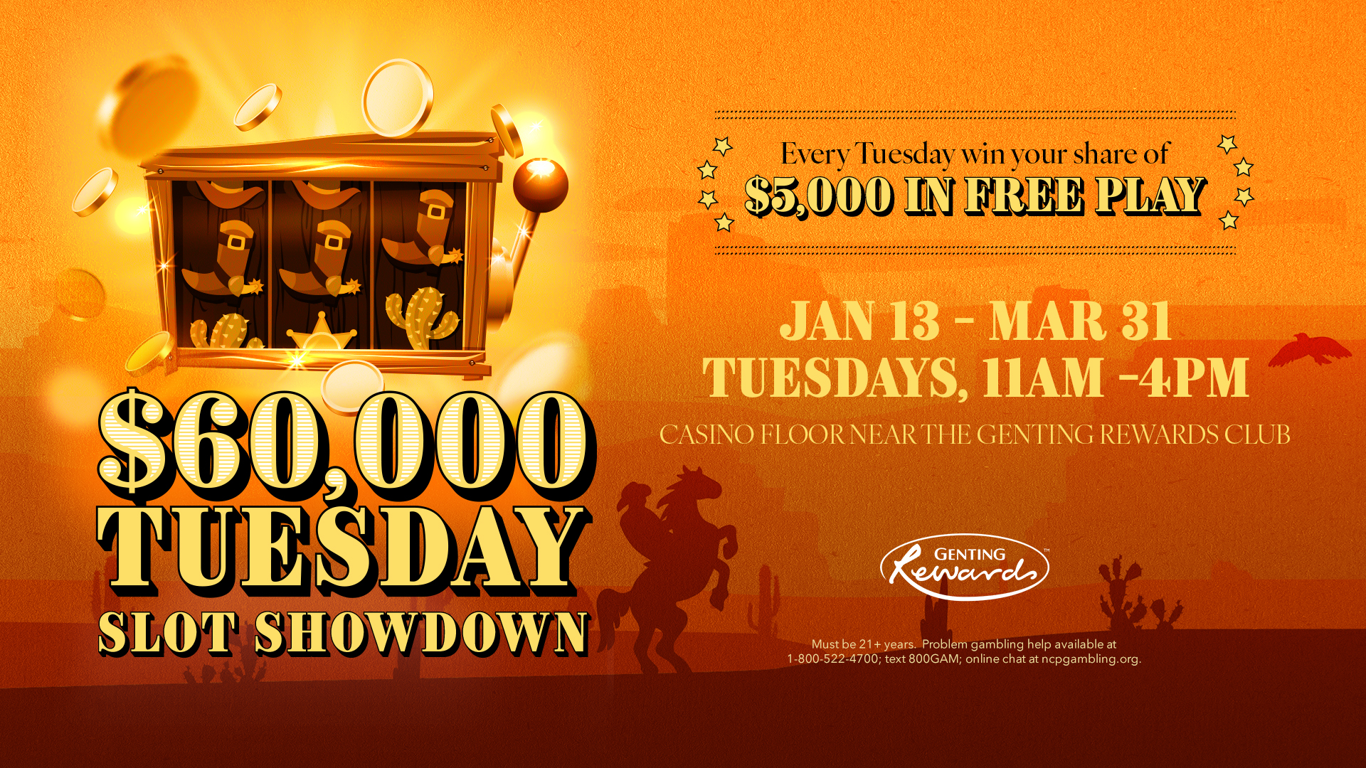 $60,000 Tuesday Slot Showdown Tournament | Resorts World Las Vegas